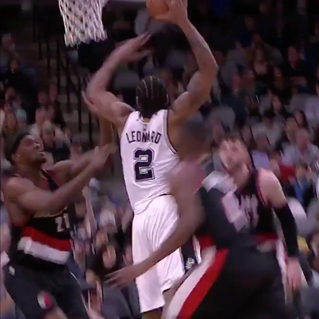 Kawhi Leonard Emotionless Dunk