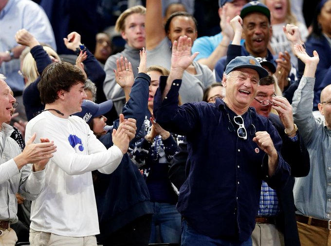 Bill Murray cheers on son’s team Xavier University during March Madness ...