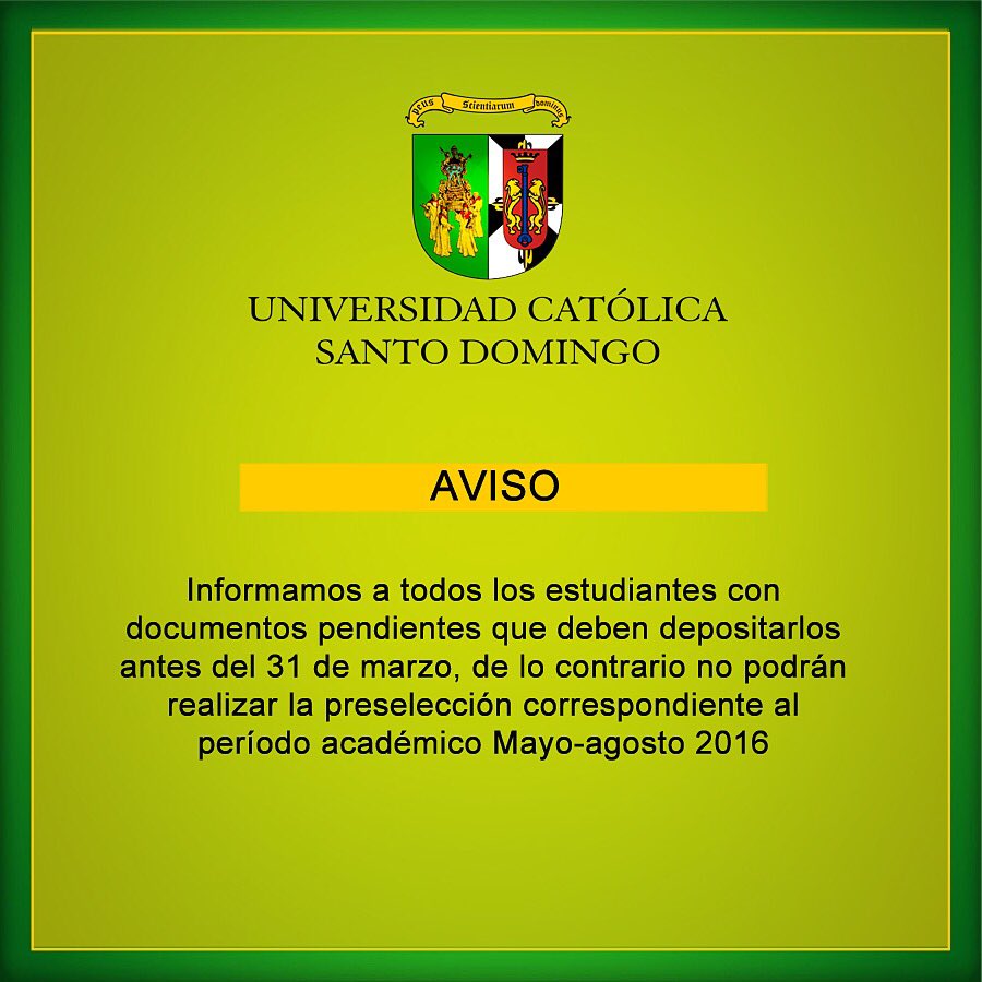 Universidad Catolica Santo Domingo Logo File:Escudos