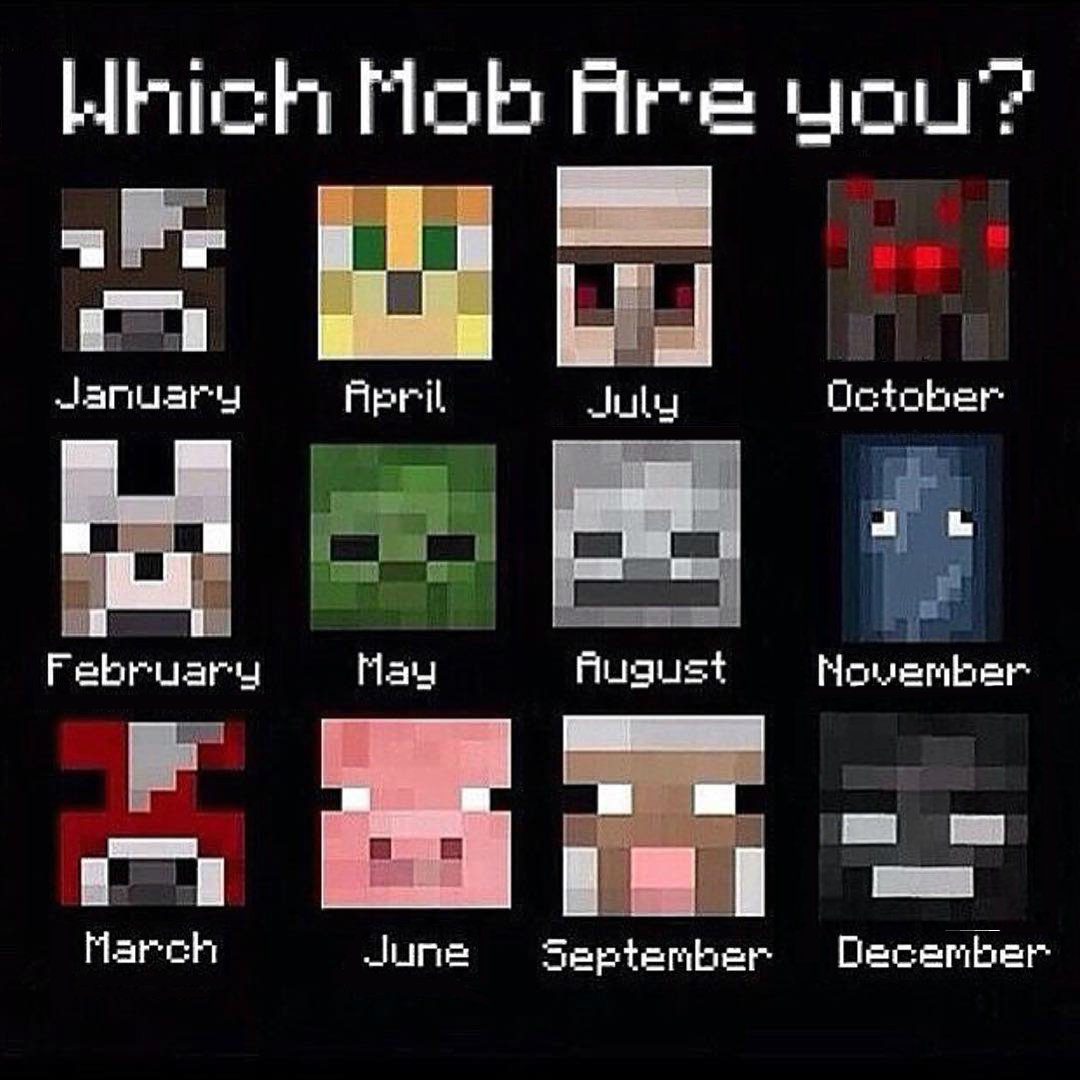 All Minecraft Mobs Faces