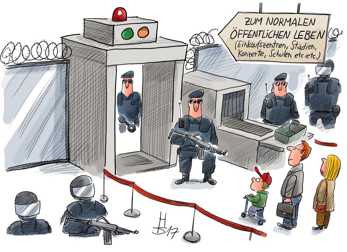Düstere Aussichten. Unsere Karikatur des Tages Sicherheit Freiheit ...