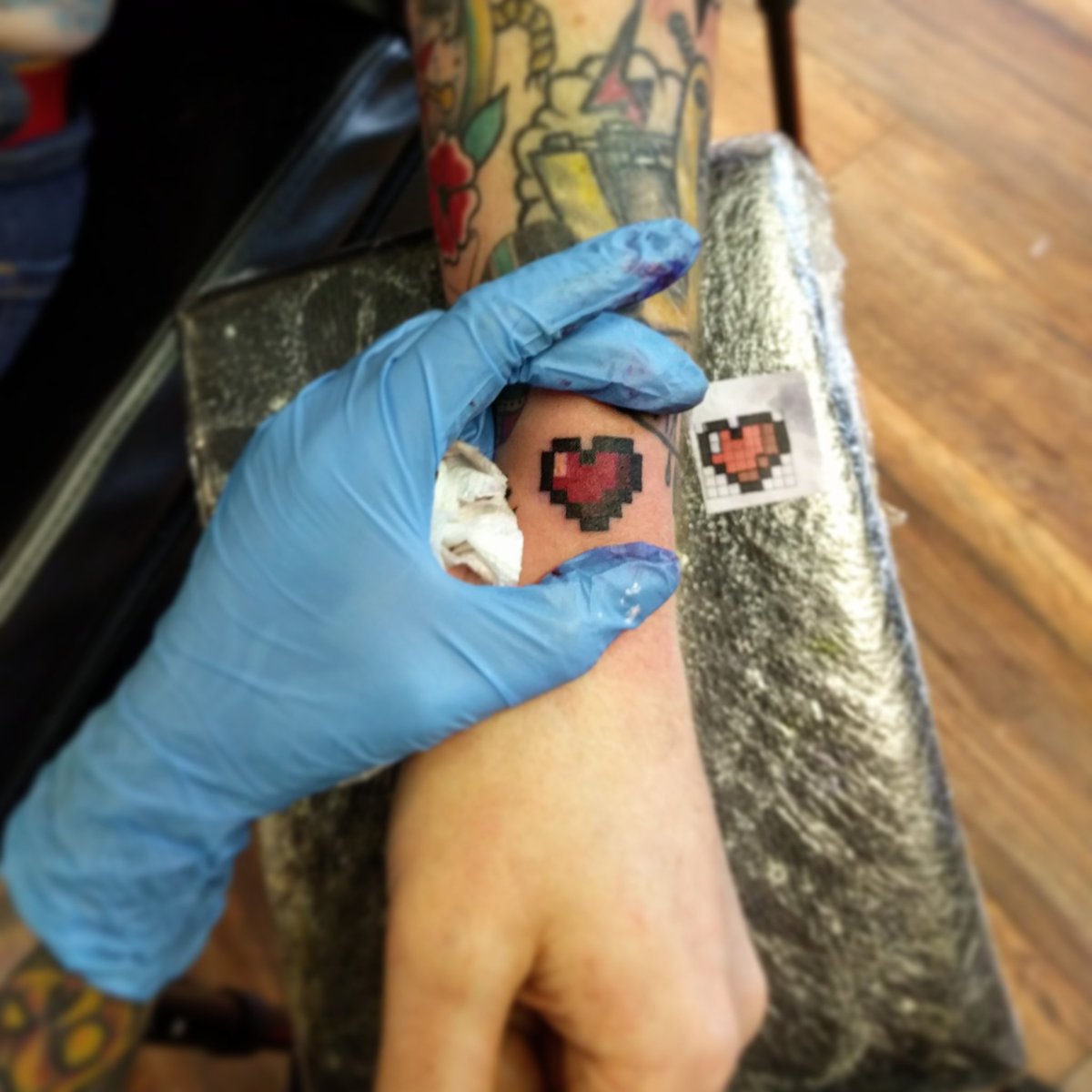 Pixel Heart Tattoo