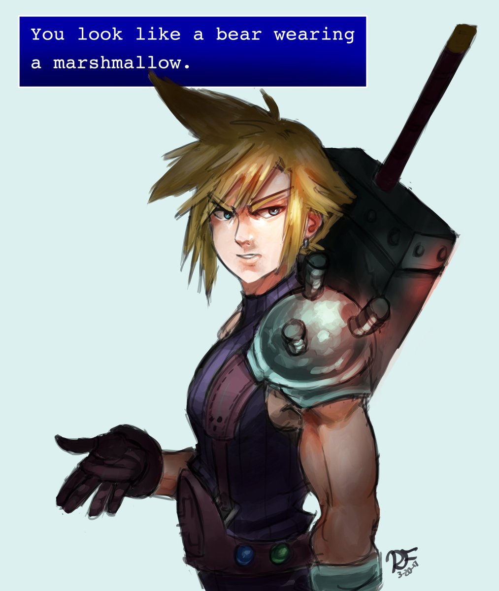 「Some Cloudo. #art #finalfantasyvii #prac」|Russのイラスト