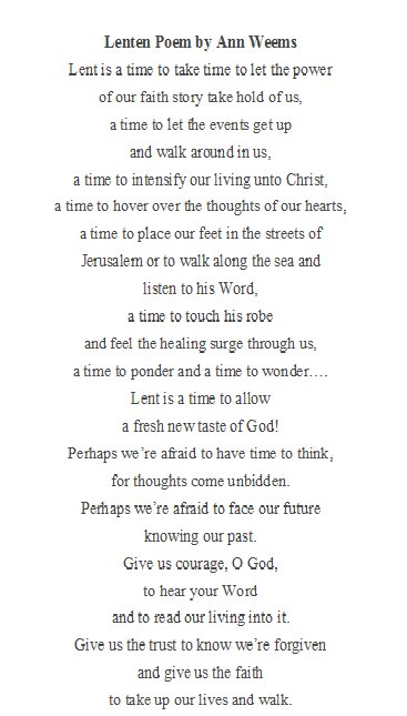 Lenten Poems