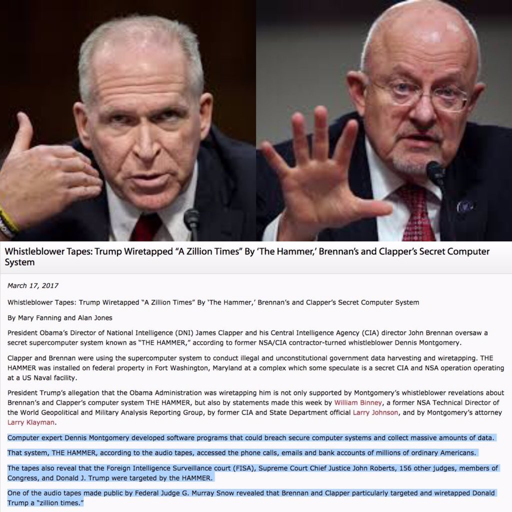 The Hammer (spy computer) used by Comey, Brennan and Clapper to spy on ...