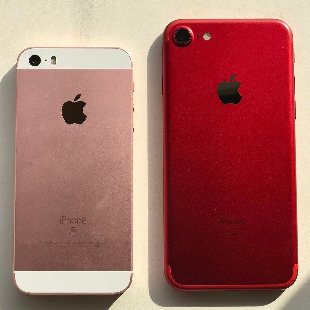 Rose Gold / iPhone SE vs (PRODUCT) RED /iPhone 7. Which colour do you ...