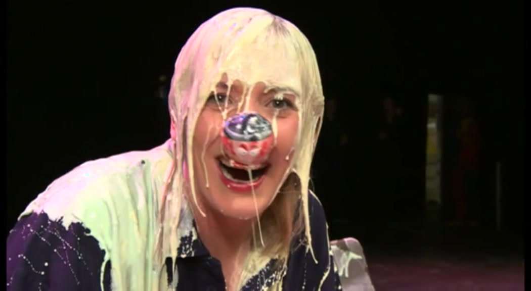 Kay Crewdson: Kay Crewdson got a gunging for Comic Relief 2017