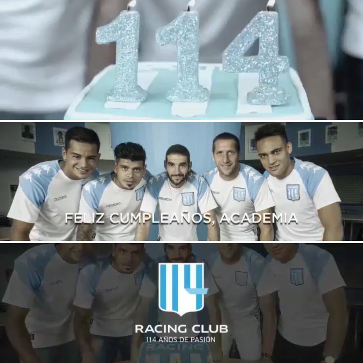 Hay 114 años de amor y pasión. Feliz cumpleaños, Racing Club, el primer ...