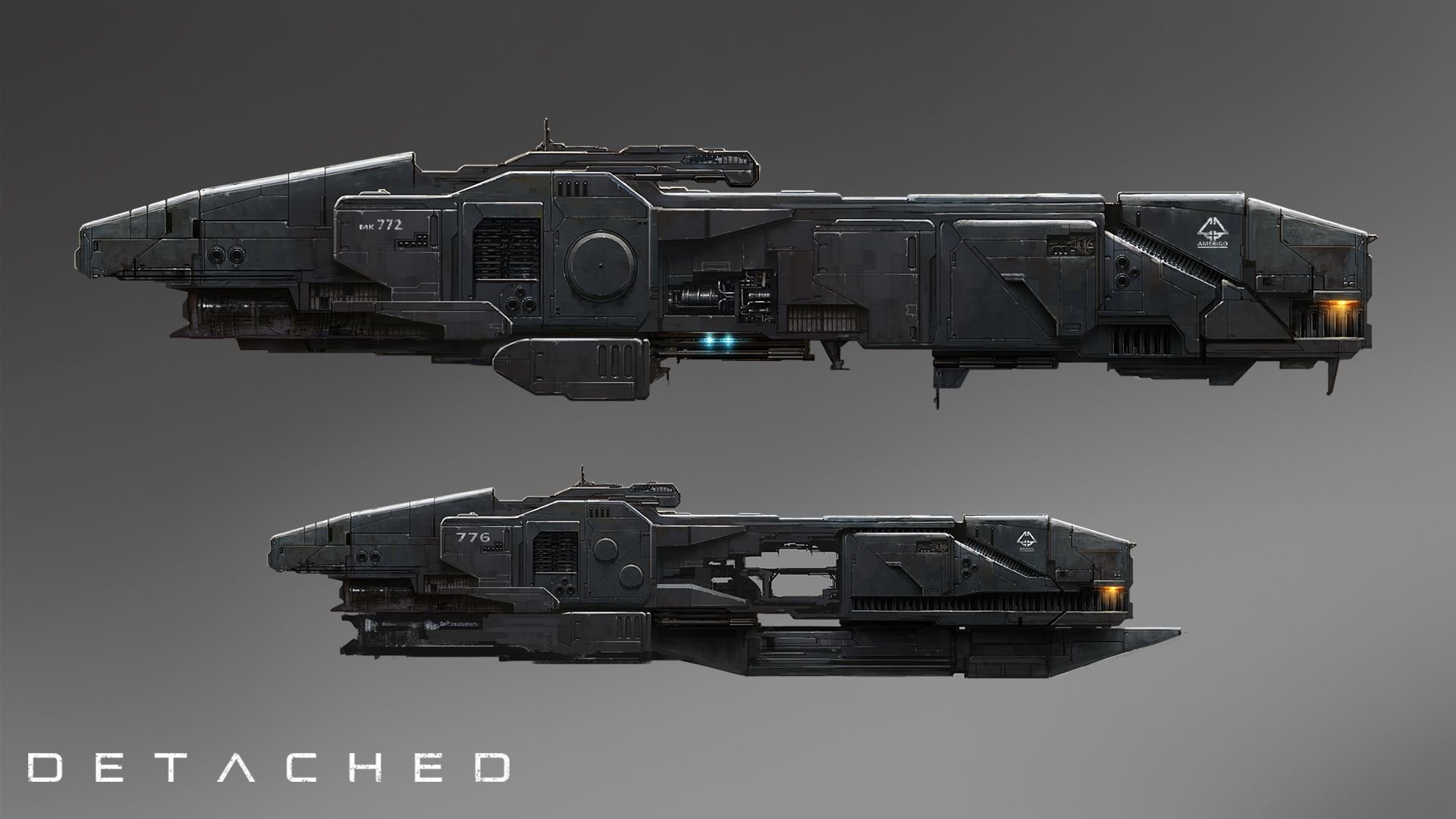 Spaceship Frigate Concept Art