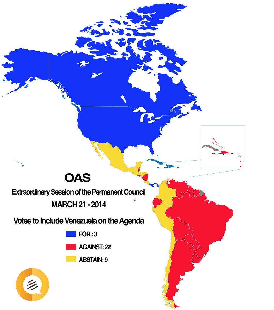 The Map Of Countries In Oas