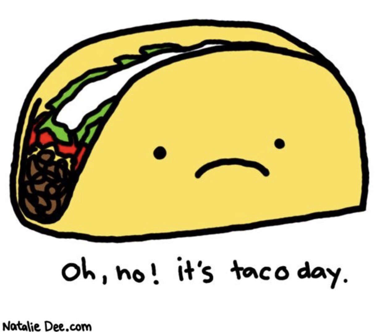 Sad Cartoon Taco