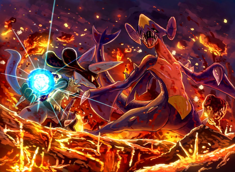 Garchomp vs. Lucario! (By 空豆) : r/Pokemonart