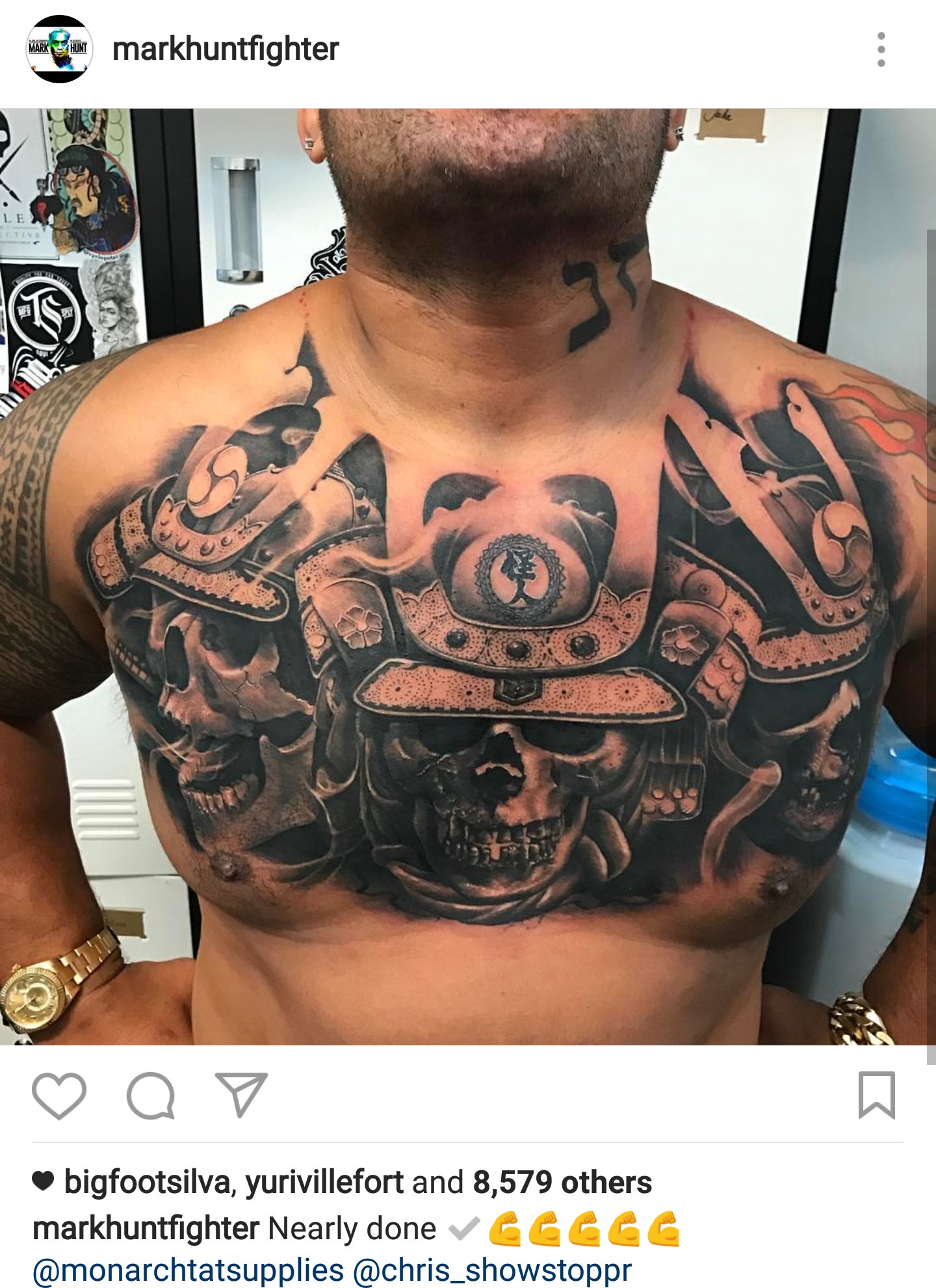 Hunter Chest Tattoos