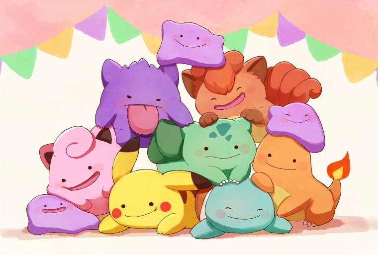 One big Ditto Family! (By Shiba) : r/Pokemonart