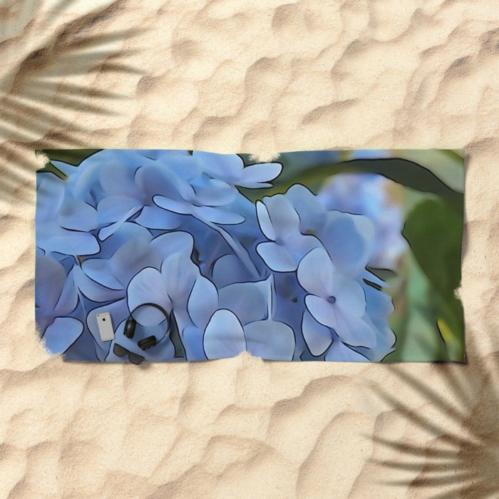 KCavenderDesign on Twitter: "Periwinkle Hydrangea #BeachTowel #BeachDay #SummerFun # ...