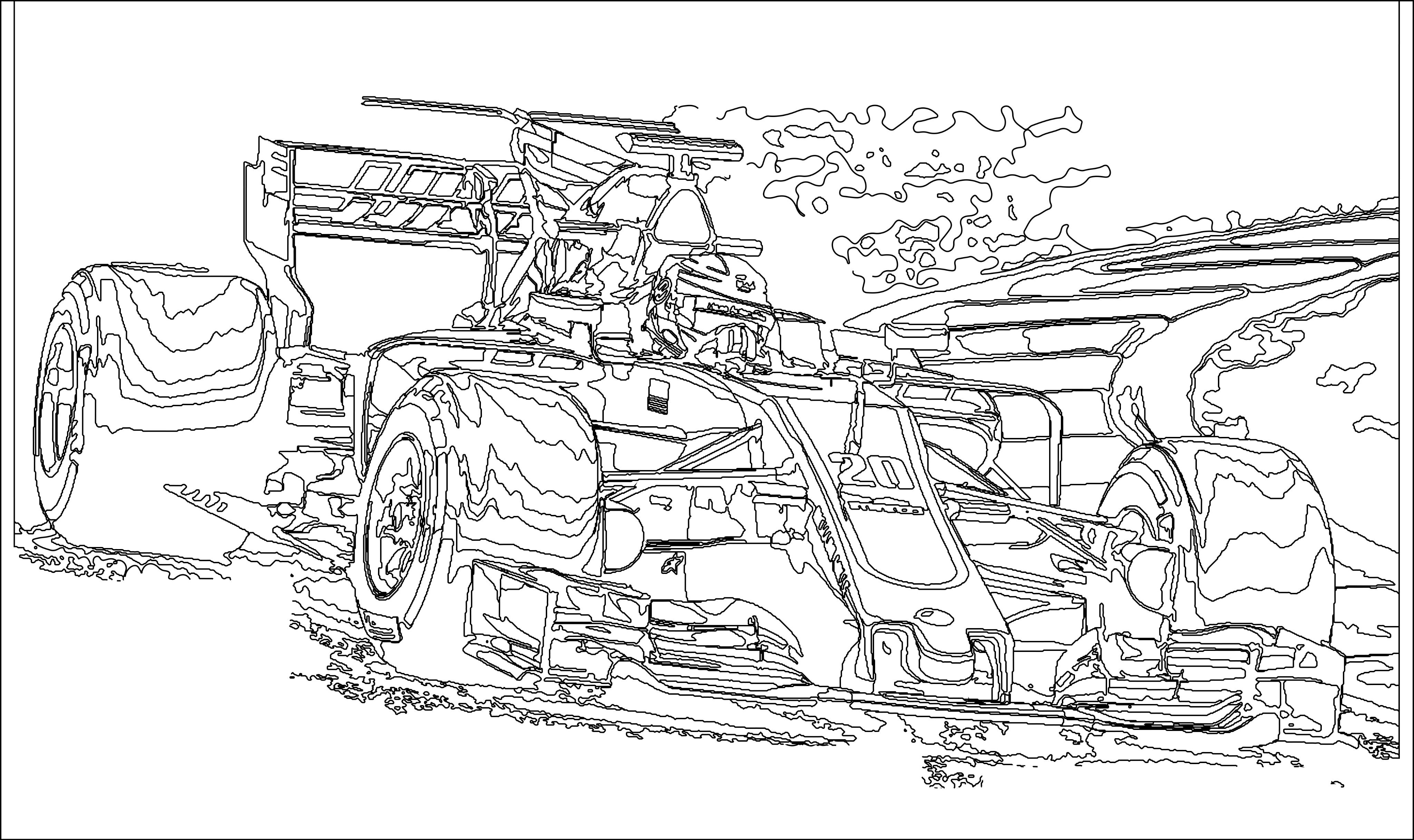 Formula One Coloring Pages