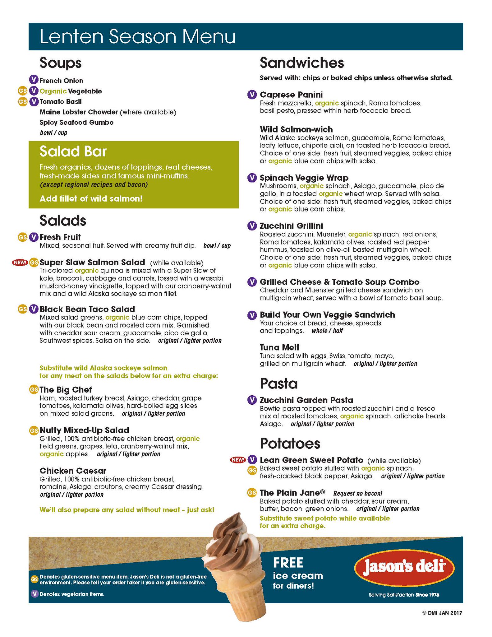 Jason s Deli on X Looking for some meatless eats today We have a whole Lenten Menu for you to choose from https t gxXxnNvoCj X