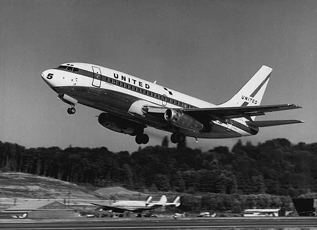 Boeing: The first Boeing 737-200, delivered to United