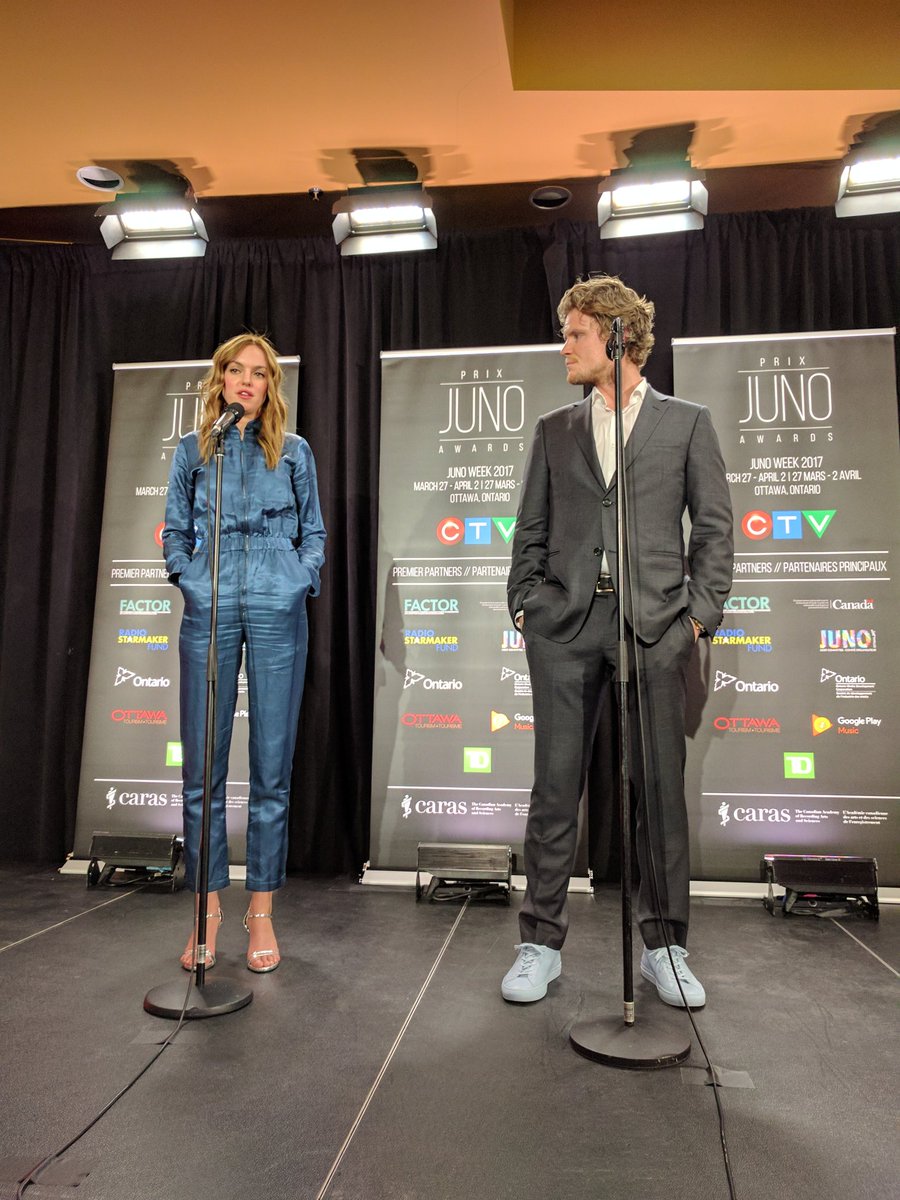 Letterkenny stars Michelle Mylett and Nathan Dales backstage at the ...
