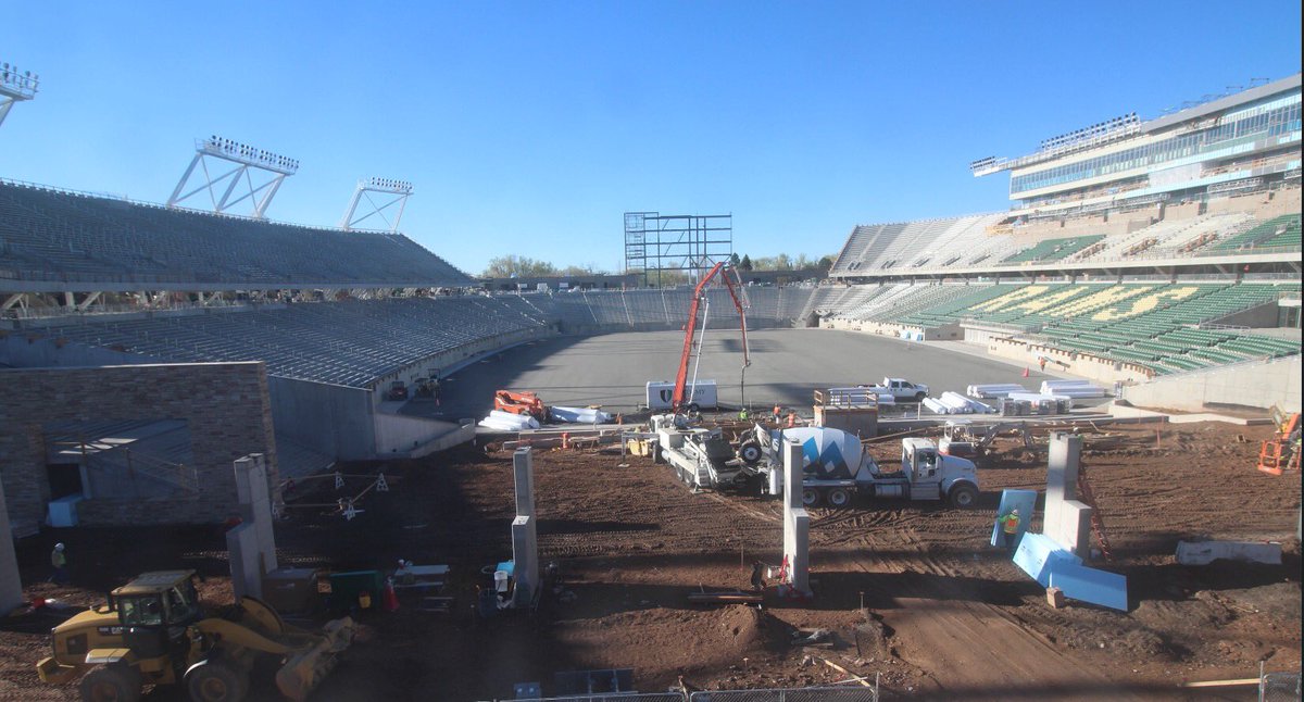A picture of CSU's new On Campus Stadium from the morning of 4/3/17 : r/CFB