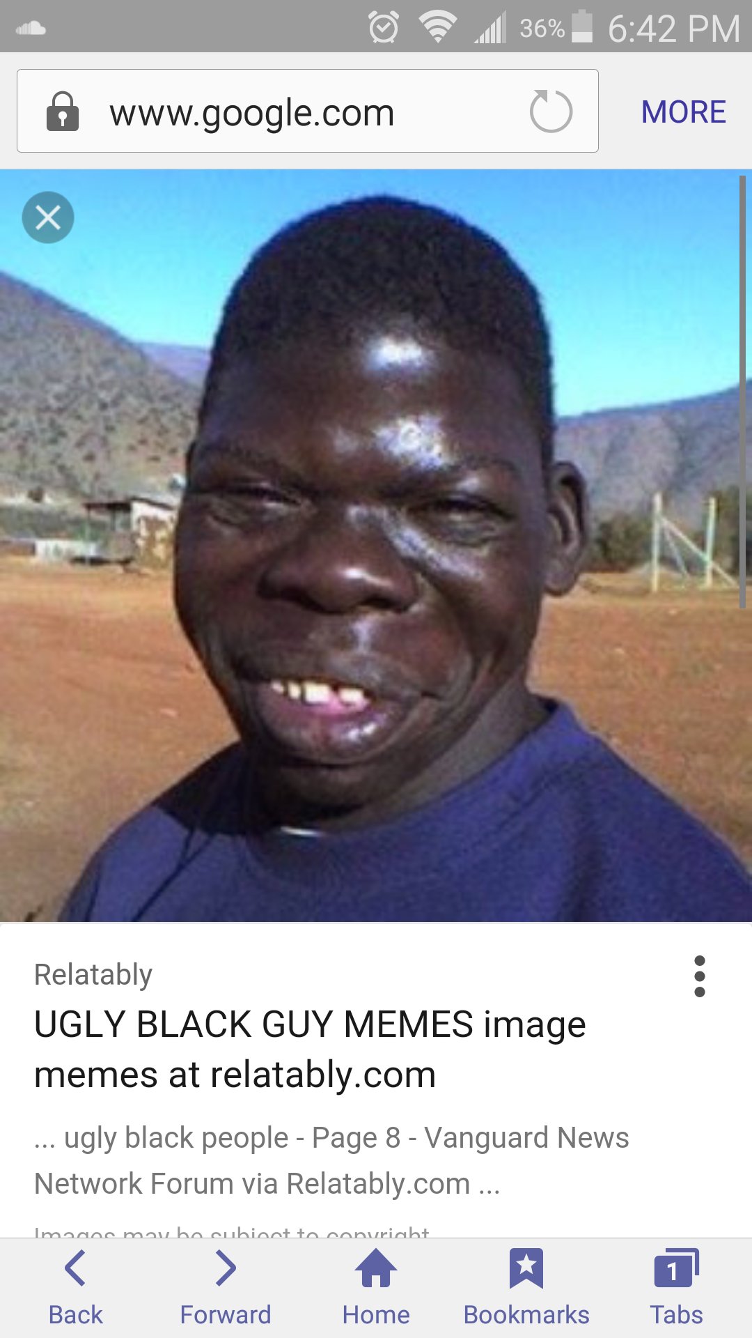 Funny Ugly Black Man