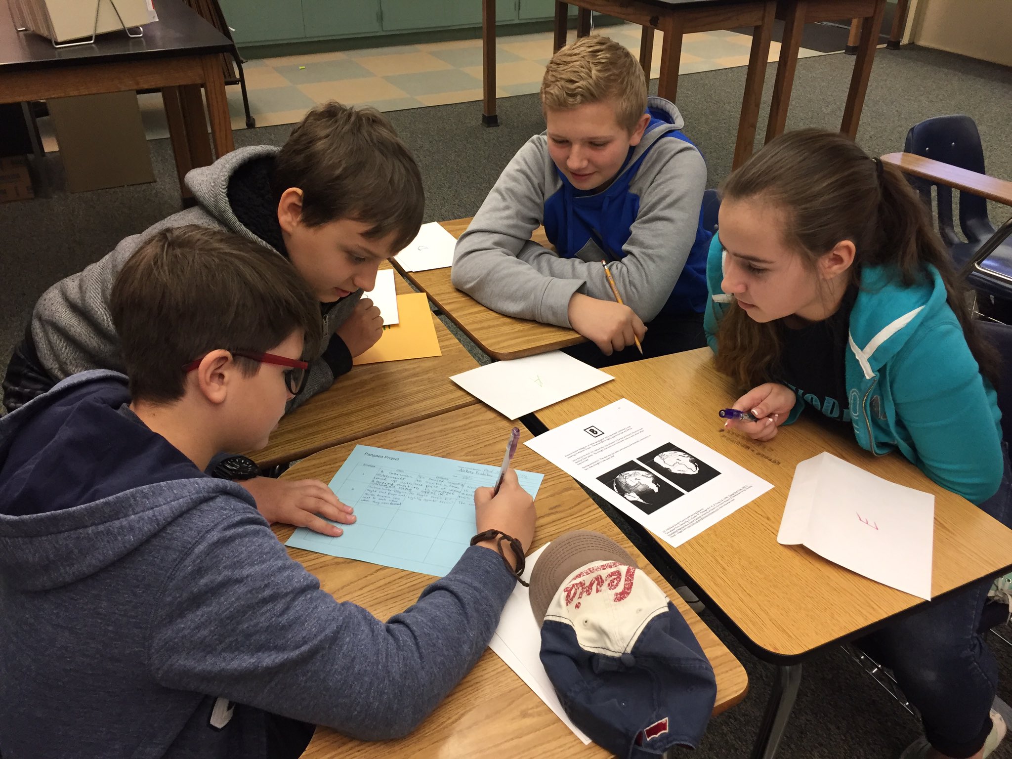 Student Group Work Middle School