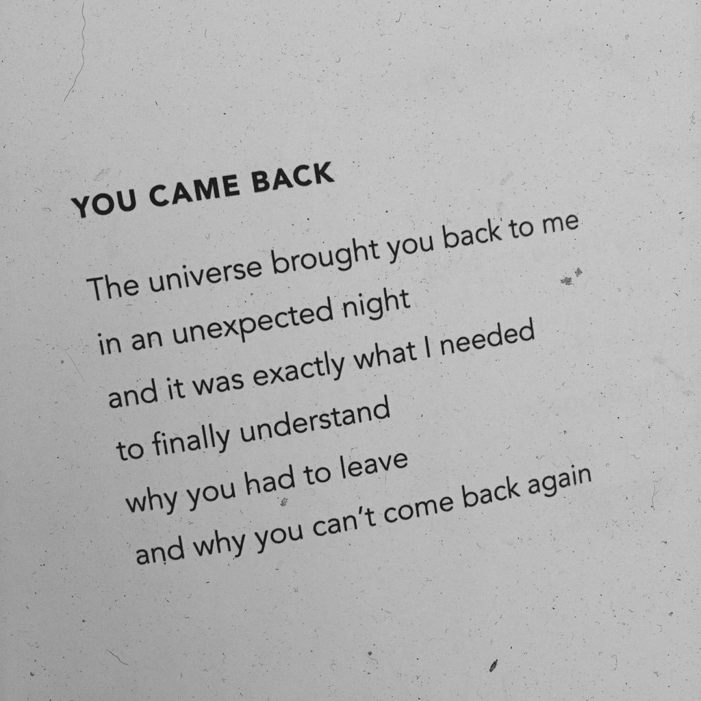 I Want You Back Poems