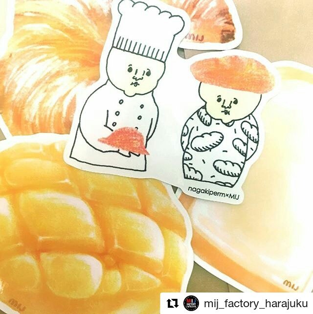 「原宿竹下通りのステッカー専門店「mijfactory」さんにて販売中のオリジナルステッカー。 お陰様でご好評頂き、この」ナガキパーマの漫画