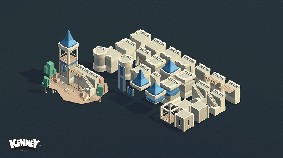 Kenney on Twitter: "Preview of "Castle Kit" asset pack 🏰, will be distributed for free soon ...