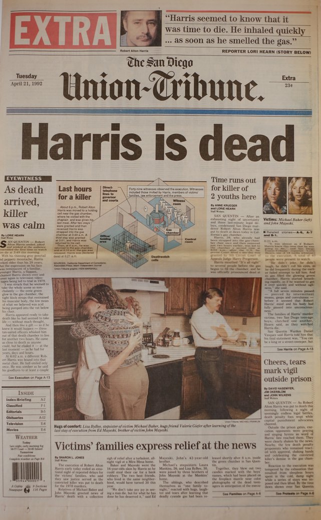 Robert Alton Harris was executed 25 years ago today, after he murdered ...