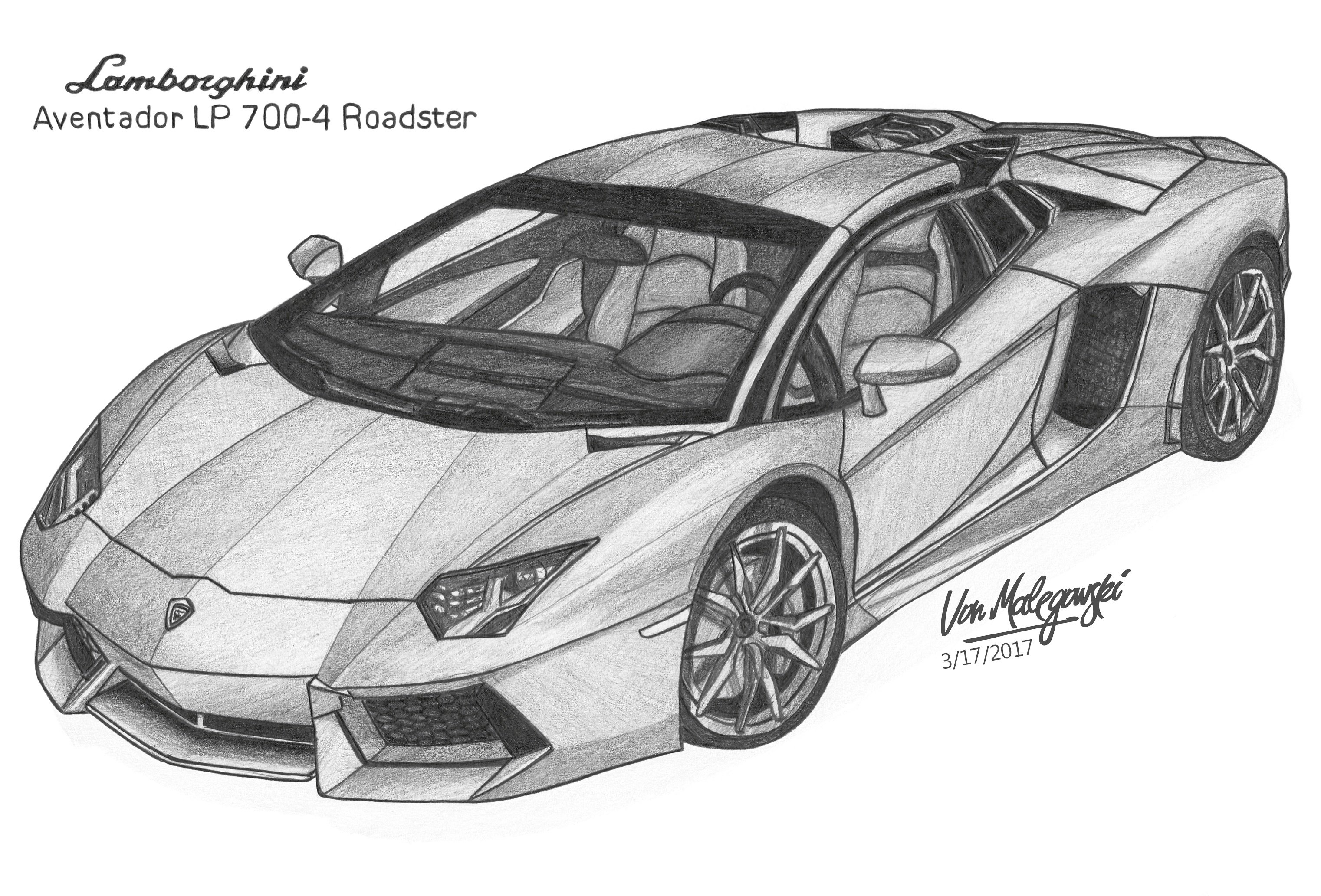 How To Draw A Lamborghini Aventador