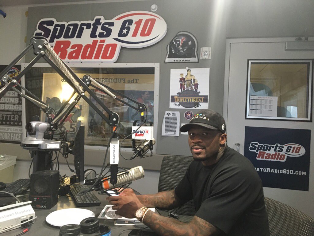 Andre Johnson is preparing for his spot on Sports Radio 610 with me ...