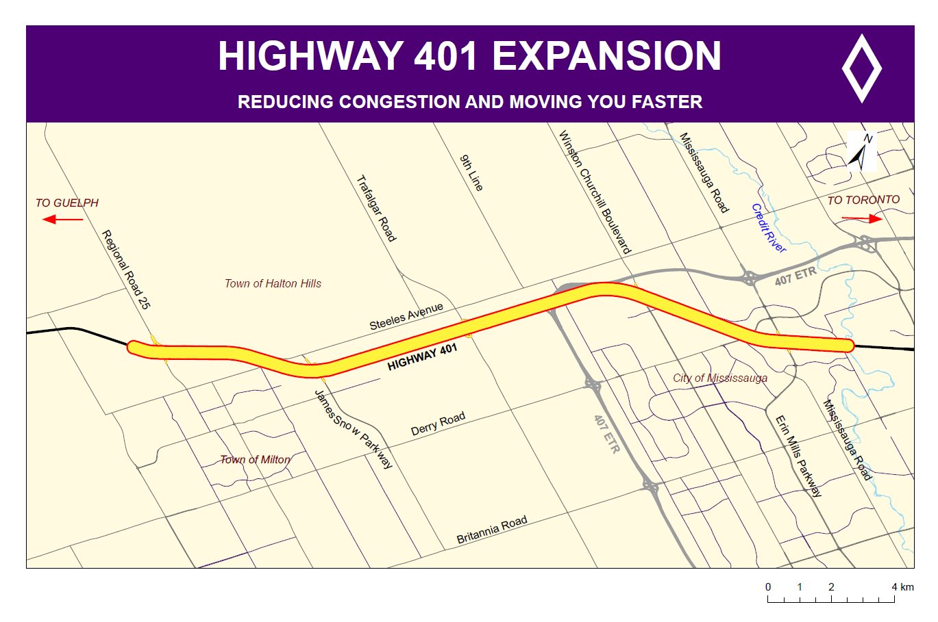 Highway 401 in Mississauga Will Get More Lanes | INsauga Highway 401 in Mississauga Will Get More Lanes | INsauga