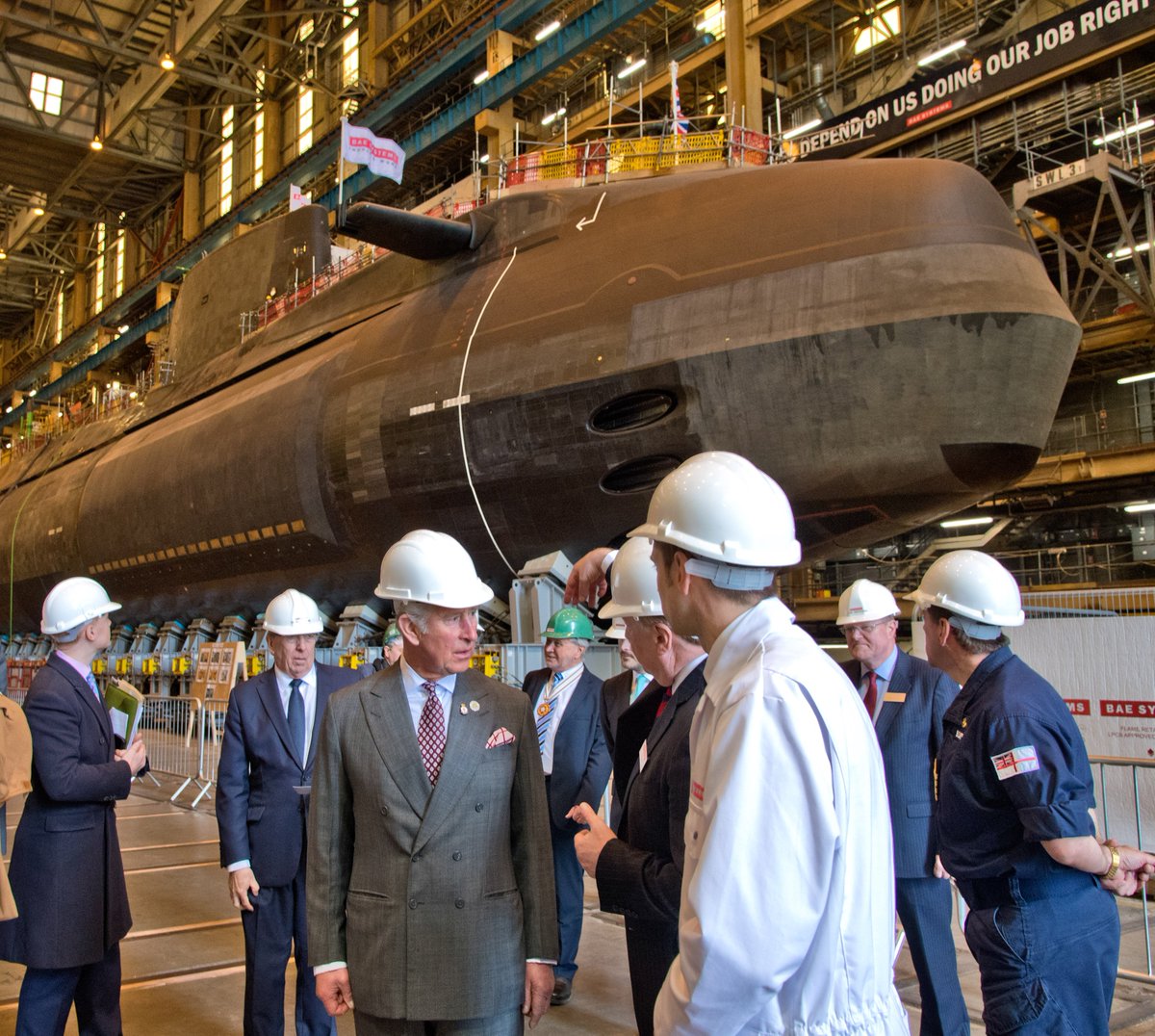 Prince Charles has visited BAE Systems' site in Barrow-in-Furness where ...