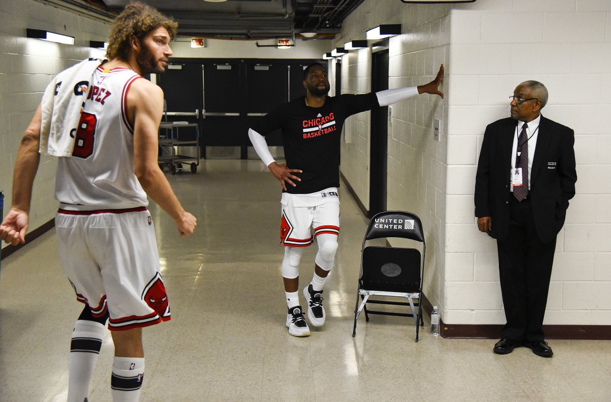Here's a picture of Dwyane Wade apparently watching the end of tonight ...