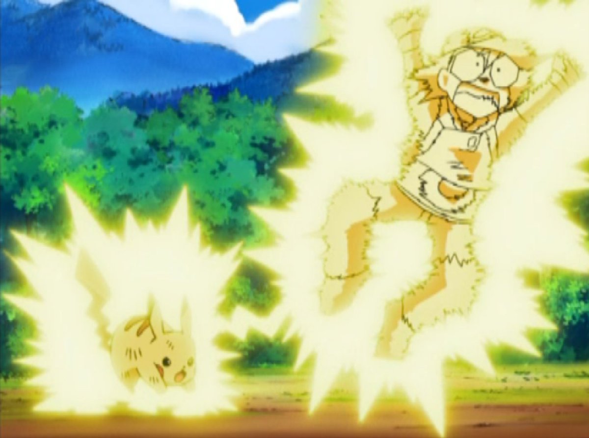 Pikachu Thunderbolt Ash