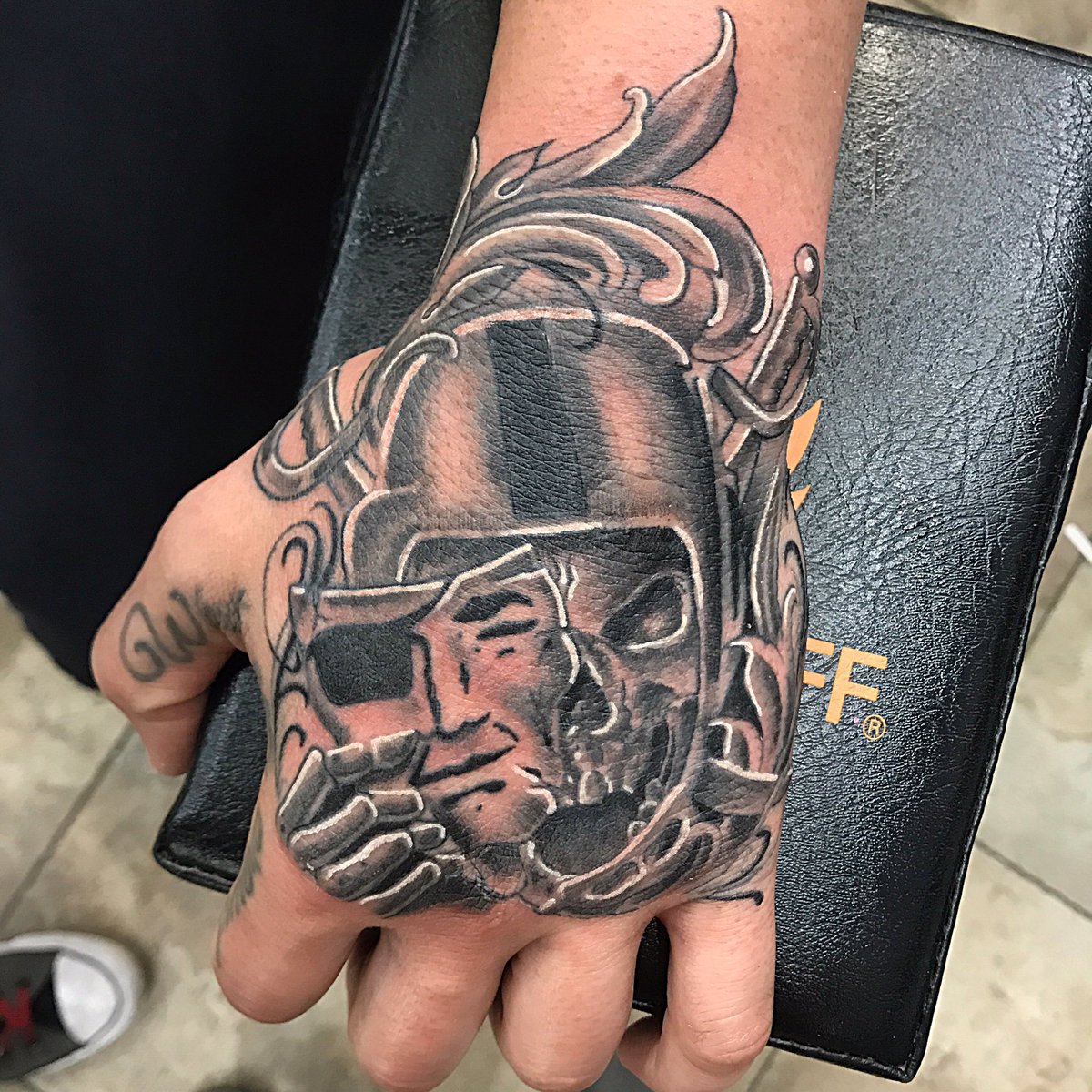 Raiders Skull Logo Tattoo
