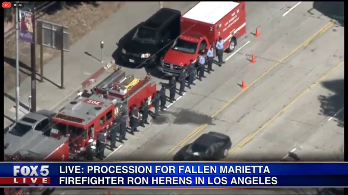LIVE: LAFD honors fallen cityofmarietta Firefighter Ron Herens WATCH ...