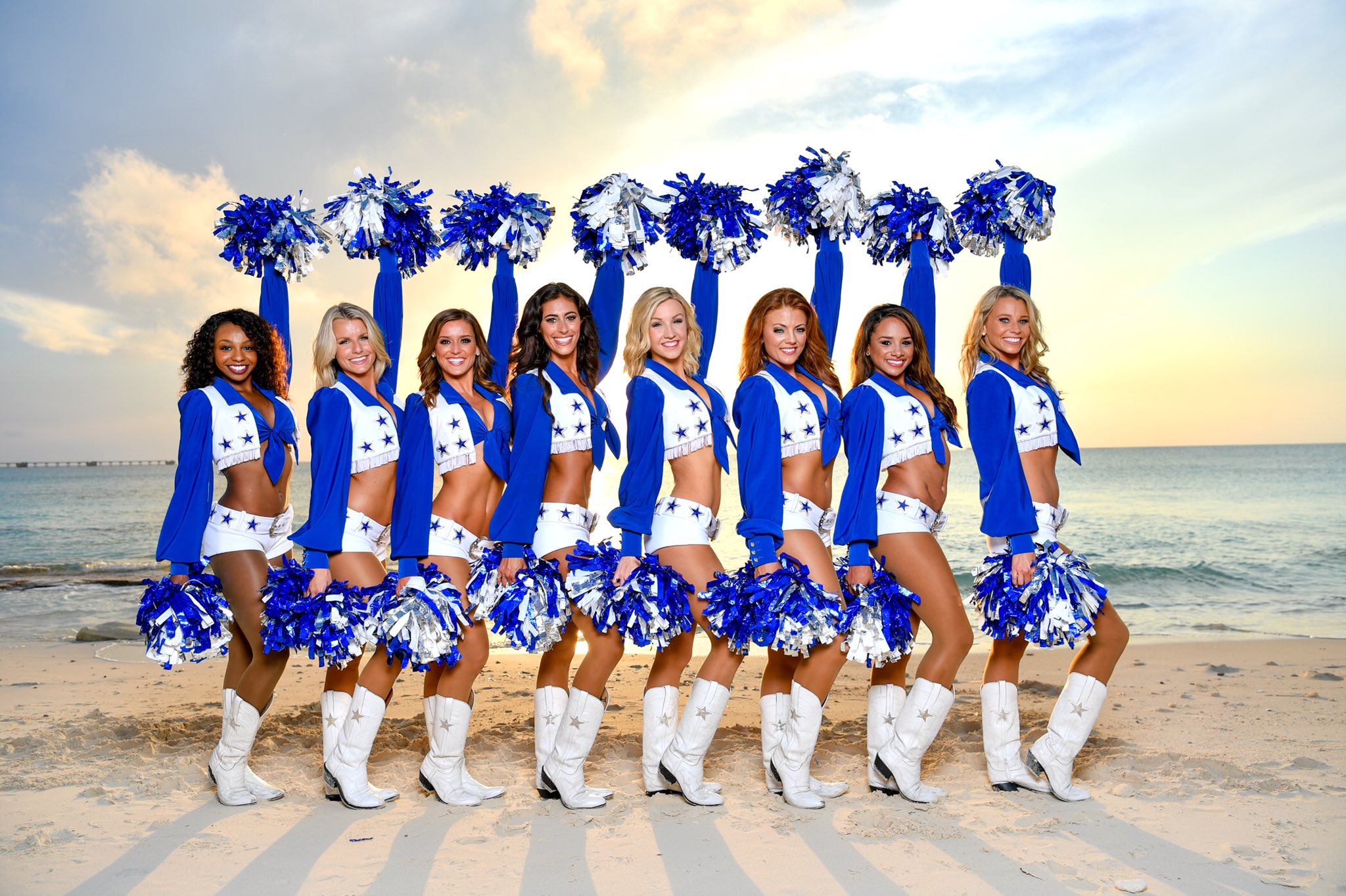 Cheerleading On The Beach