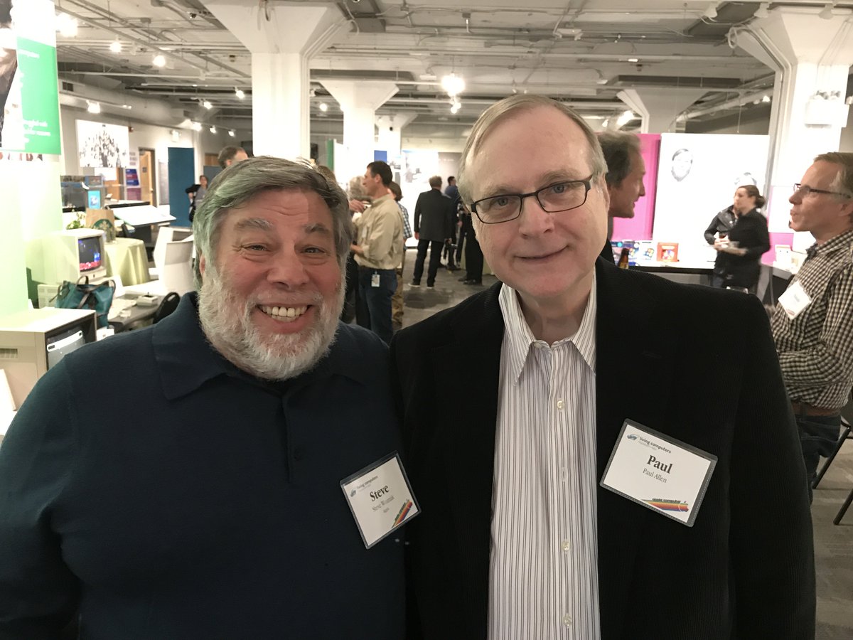 Got to tell Paul Allen how what he did was a part of starting Apple ...