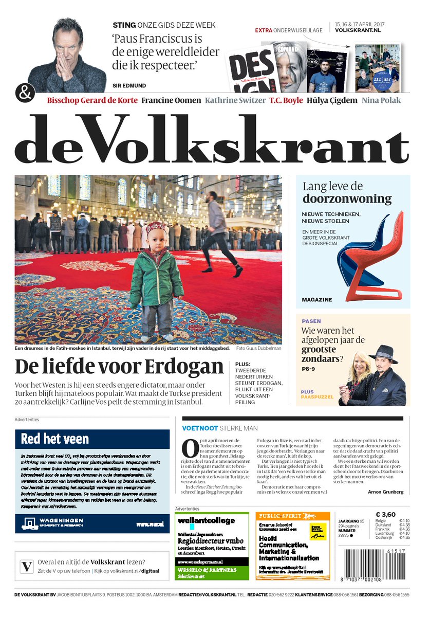 Dit is de voorpagina van de krant van morgen: | de Volkskrant | Scoopnest