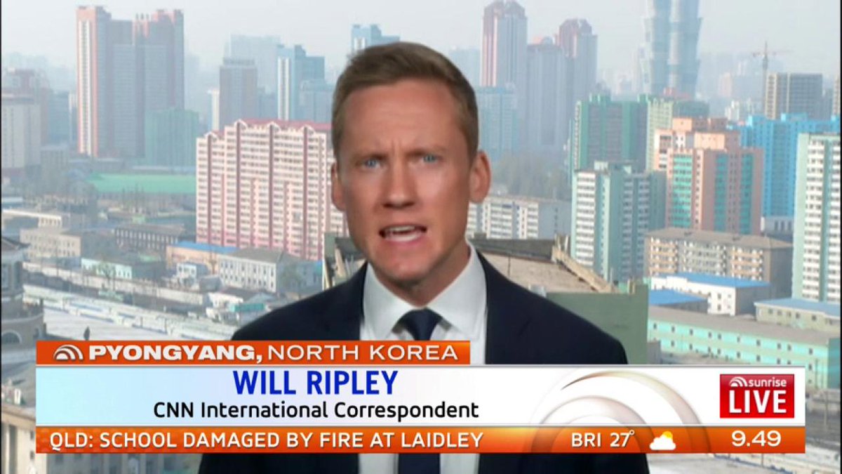 Cnn's will ripley live from north korea @willripleycnn #sun7 ...