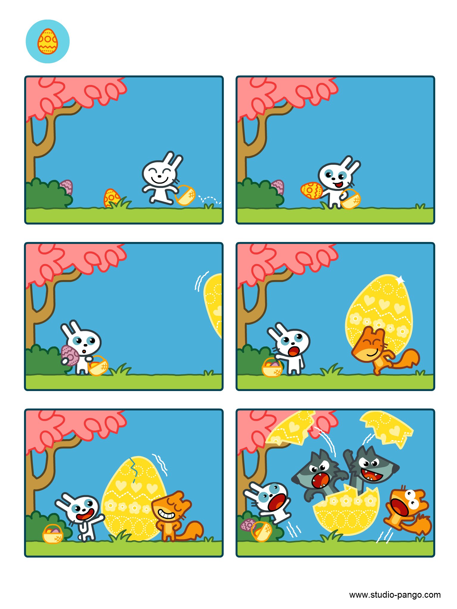 Pango on Twitter: "This week Pango Comic: happy #Easter to you all ! #easterEgg #easterBunny ...