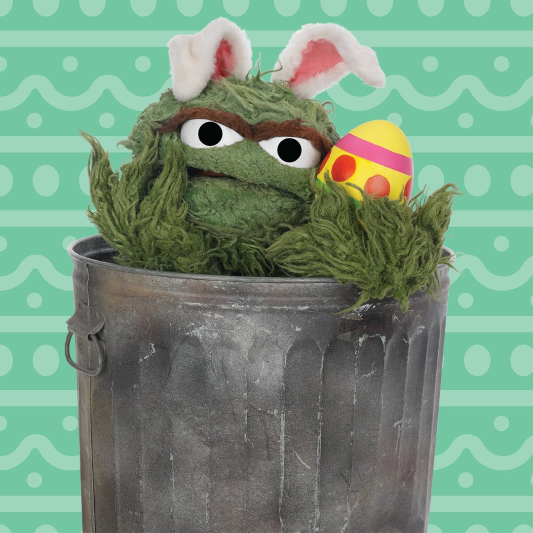 Happy easter from our favorite green and bunny-eared grouch ...