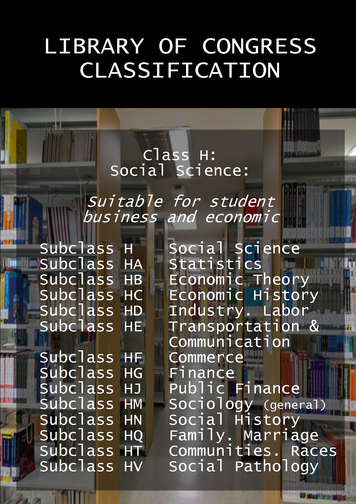 Library Of Congress Classification