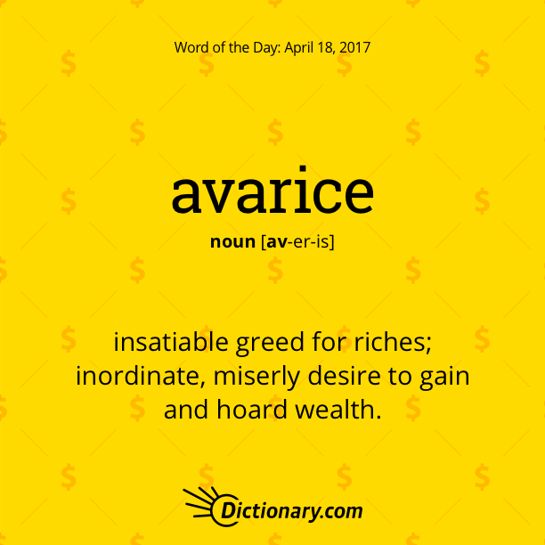 Avarice Definition