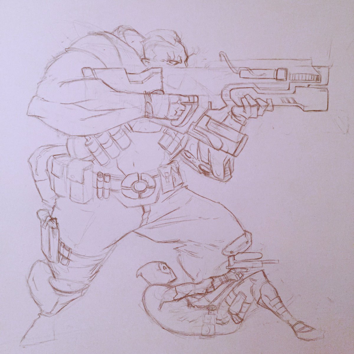 How To Draw Deadpool With A Gun