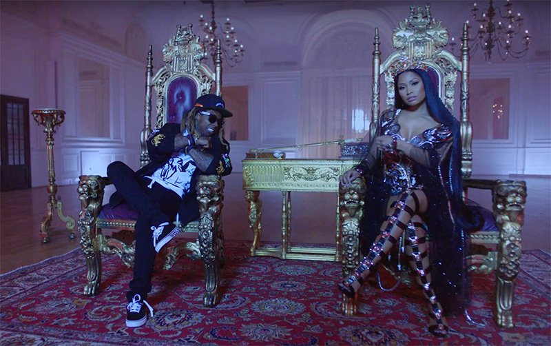 All hail the queen. Nicki Minaj holds court with Drake and Lil Wayne in ...