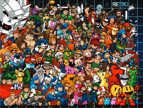 Classic Video Game Characters Wallpaper