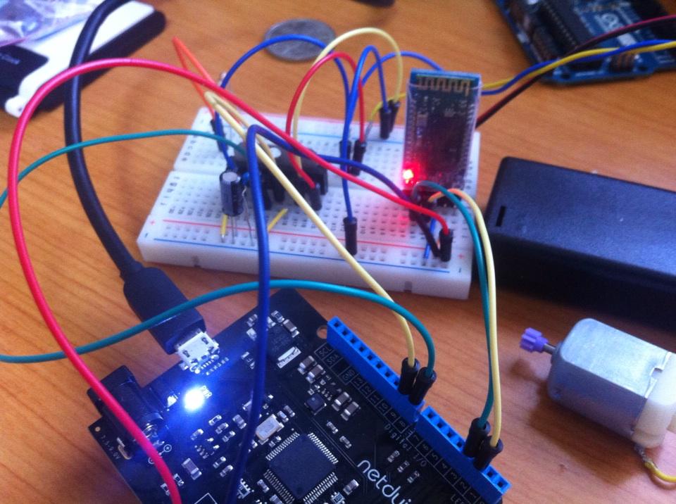 TA7291P モータードライブを Netduino でリモート制御する | Moonmile Solutions Blog